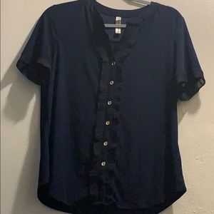 Perseption | Tops | Perception Concept Blue Blouse | Poshmark